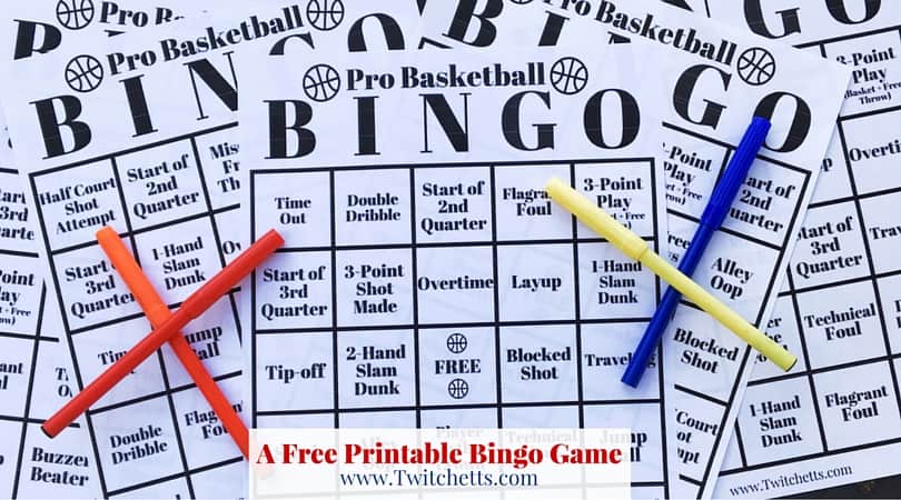 Pro Basketball Bingo - Free Printable - Twitchetts