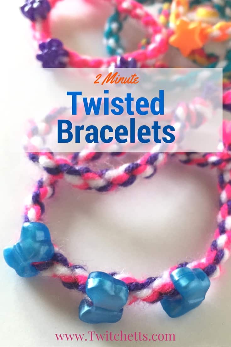 How to make a twisted friendship bracelet in 2 minutes - Twitchetts