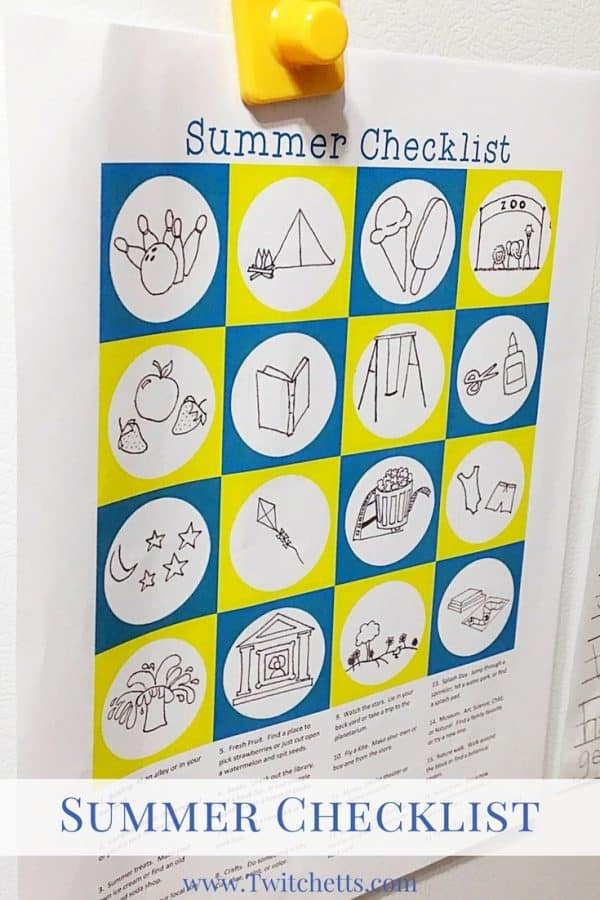 Summer Checklist ~ A Bucket List of Summer Fun! - Twitchetts