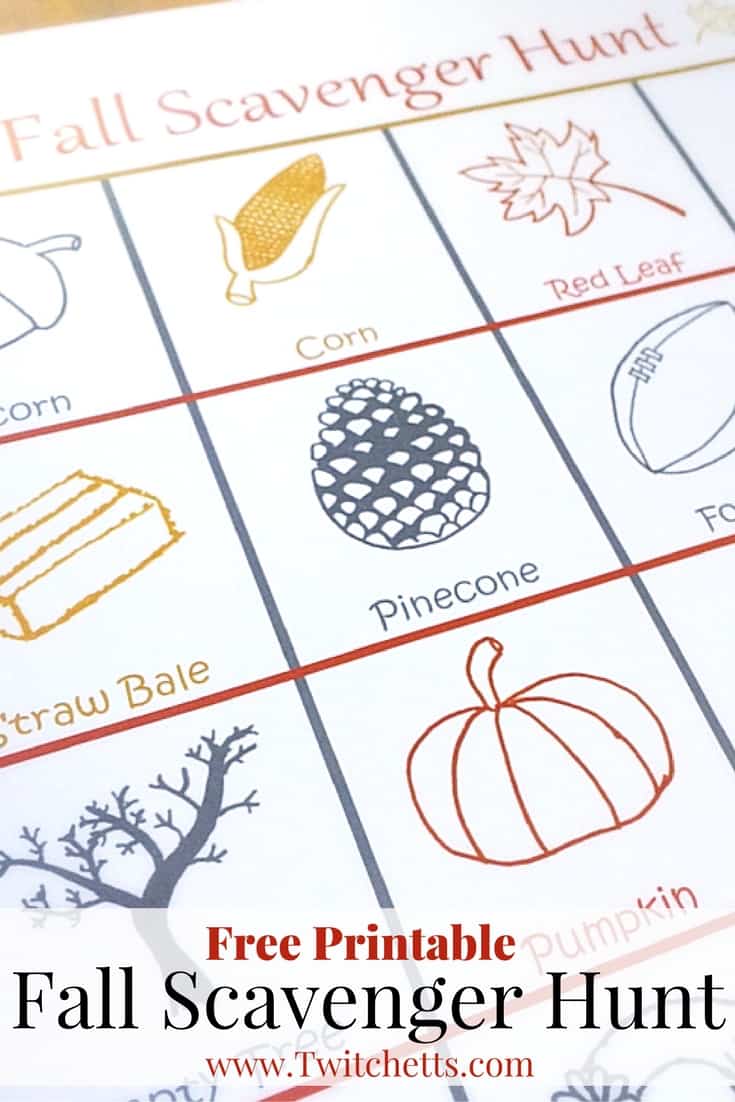 Fall Scavenger Hunt ~ A Fun Free Printable - Twitchetts