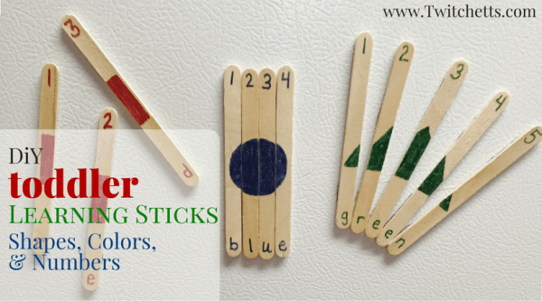 Toddler Learning Sticks - Shapes, Numbers, & Colors - Twitchetts