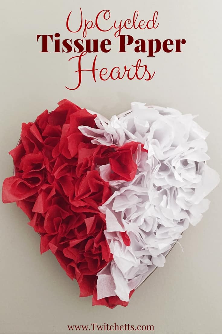 How to make tissue paper hearts using recycled materials - Twitchetts