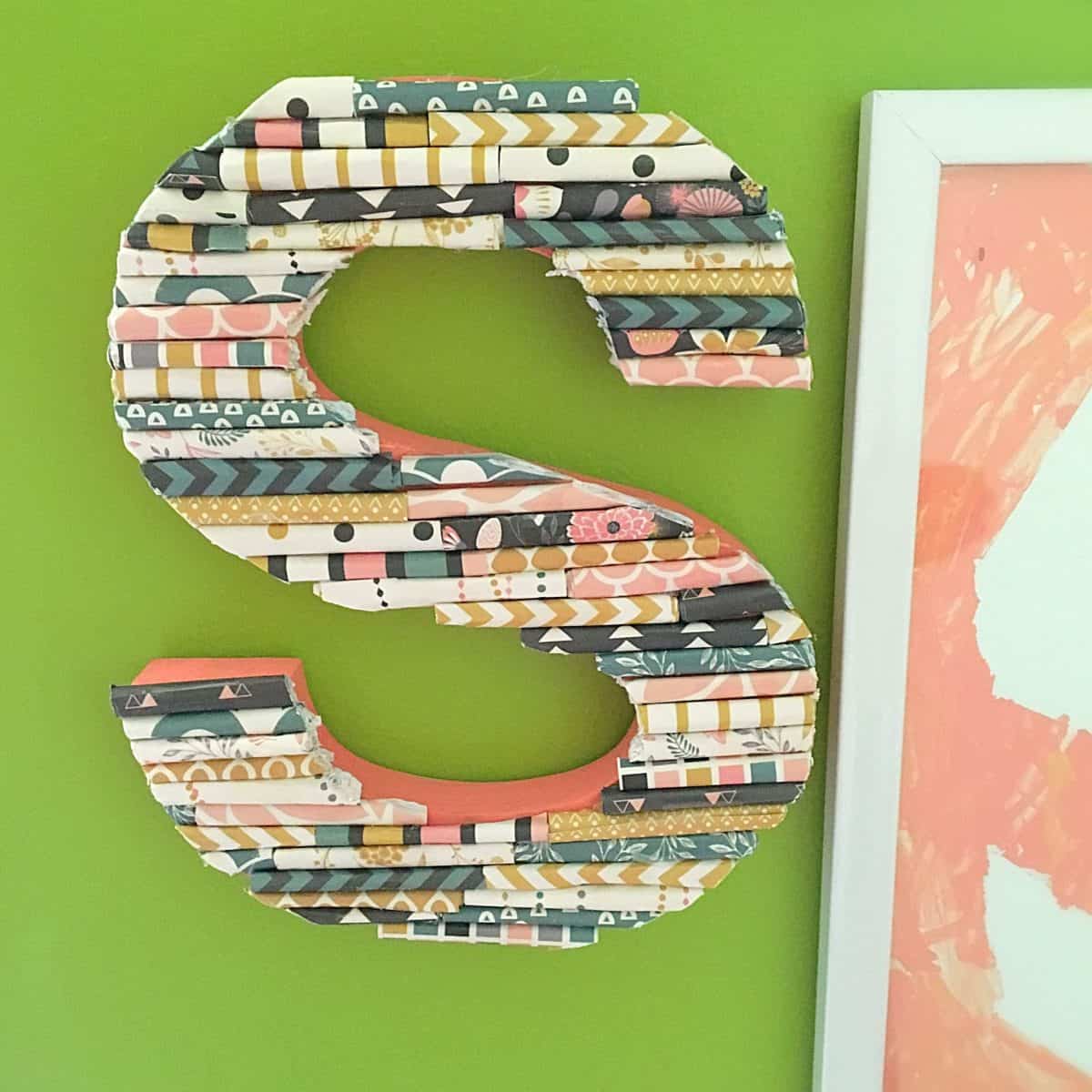 Initial Wall Collage for a Kids' Room - Twitchetts