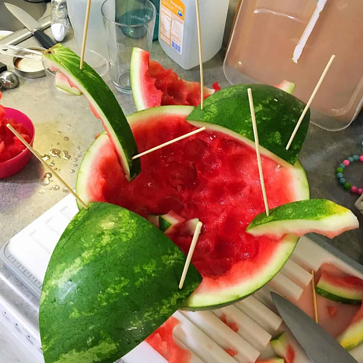 How to make an easy dragon watermelon carving for parties - Twitchetts