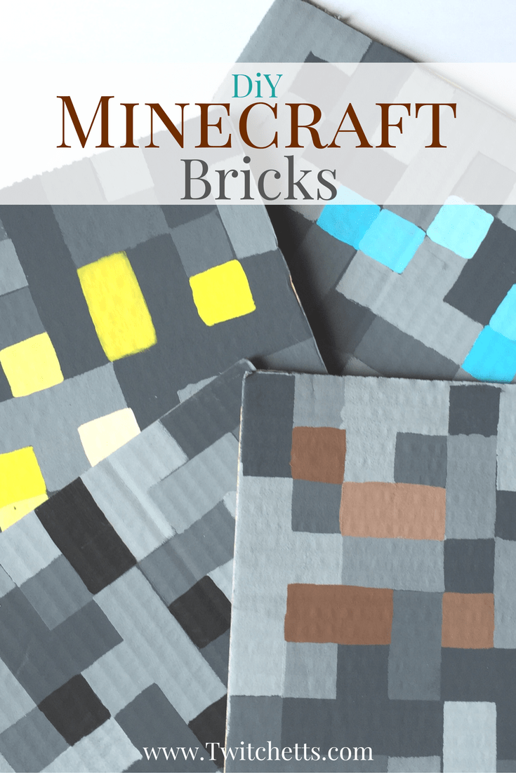 How to make DIY Minecraft Bricks out of Cardboard - Twitchetts