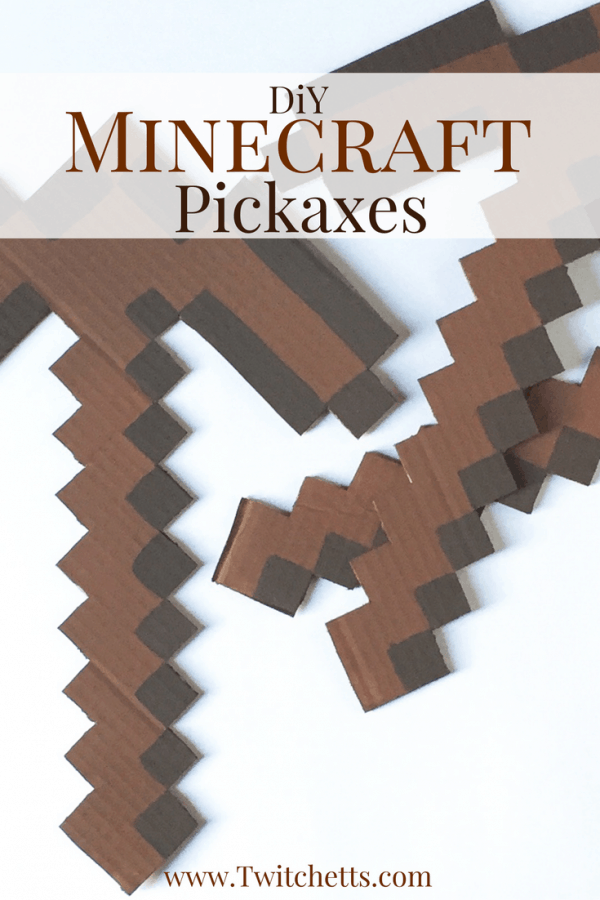 How to make a DIY Minecraft Pickaxe out of Cardboard - Twitchetts