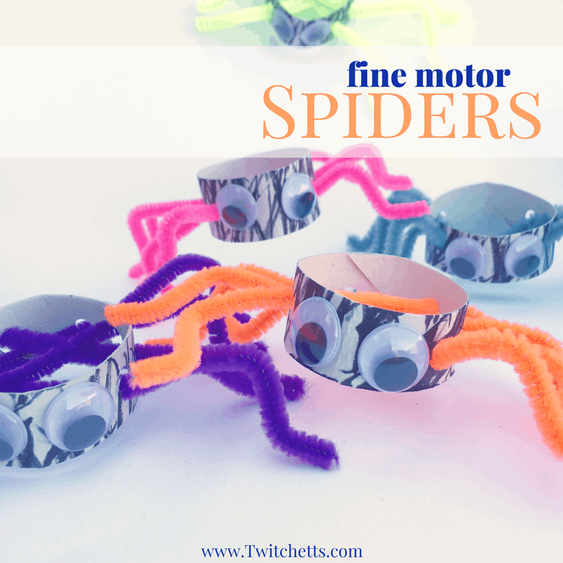 Fine Motor Spiders - A Fun Kid's Craft - Twitchetts