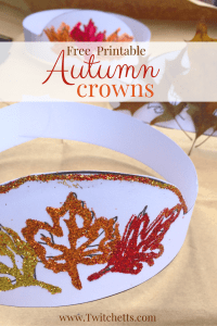 Free Printable Autumn Crown for Fall Dress Up - Twitchetts