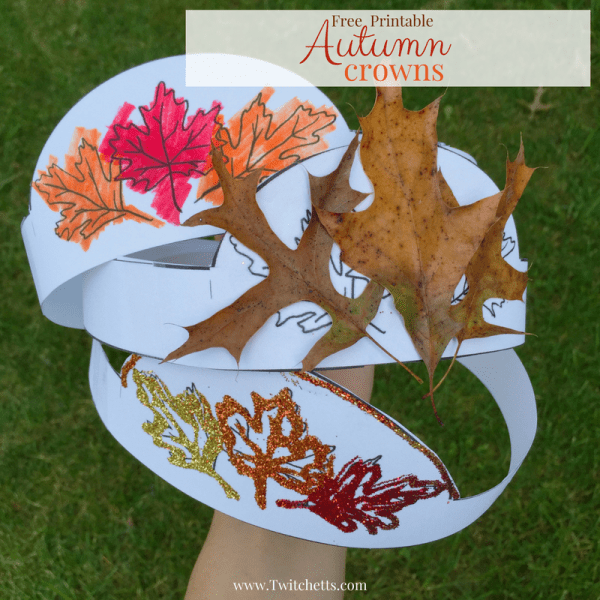 Free Printable Autumn Crown for Fall Dress Up - Twitchetts