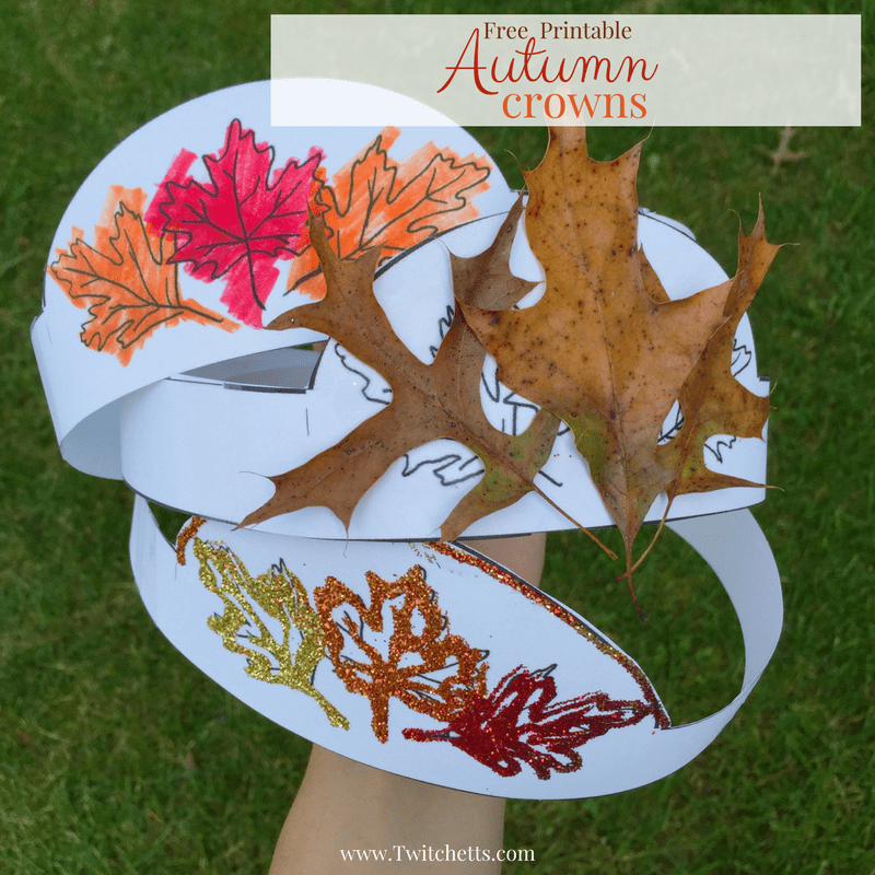 Free Printable Autumn Crown for Fall Dress Up - Twitchetts