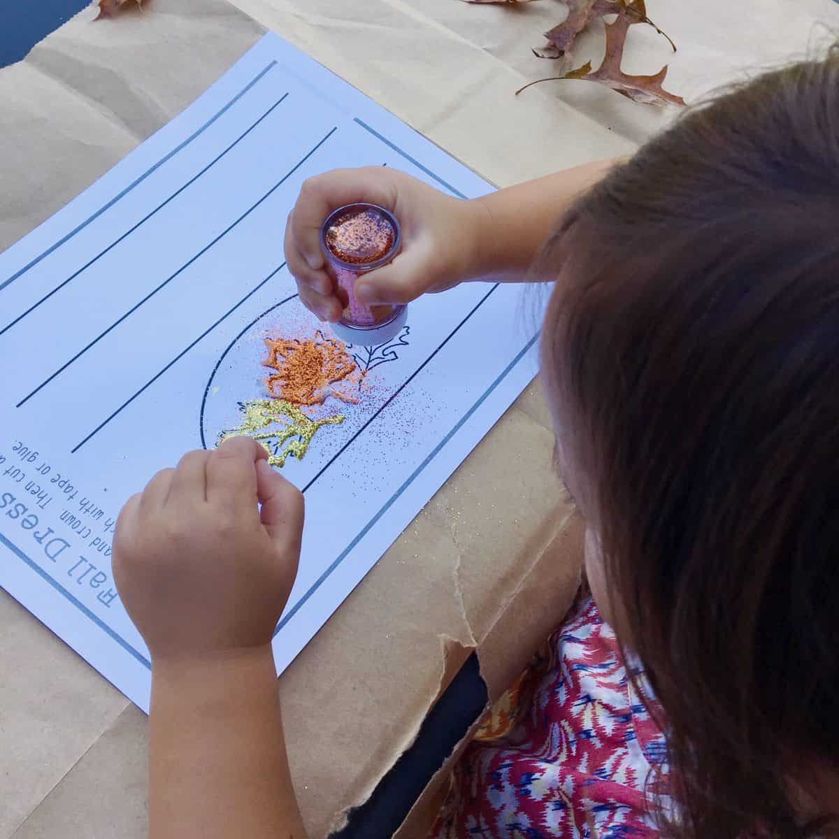 Free Printable Autumn Crown for Fall Dress Up - Twitchetts