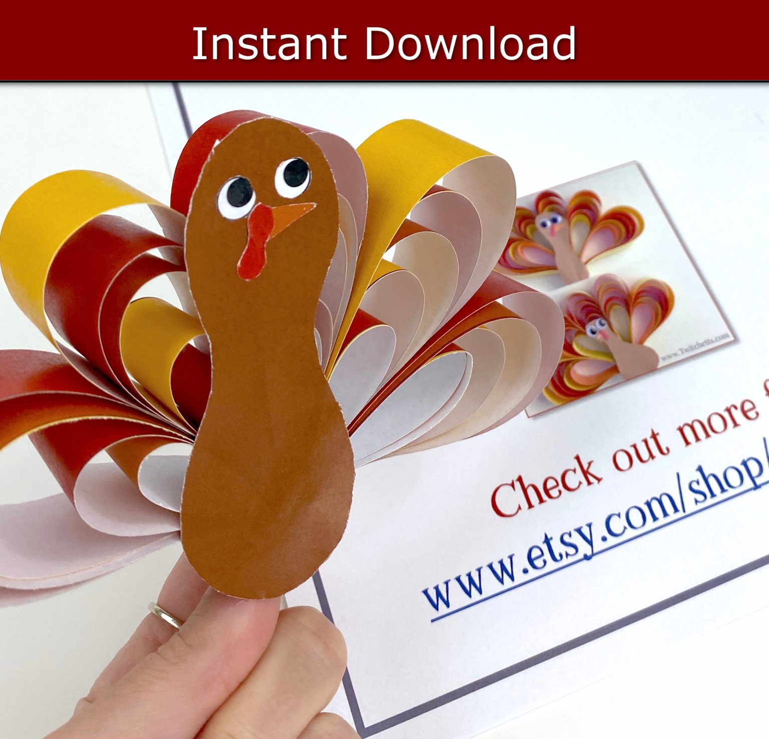 How to make an easy 3D construction paper turkey craft - Twitchetts