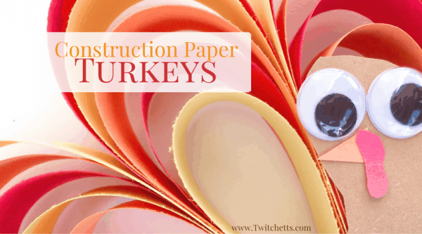 How to make an easy 3D construction paper turkey craft - Twitchetts