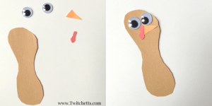 How to make an easy 3D construction paper turkey craft - Twitchetts