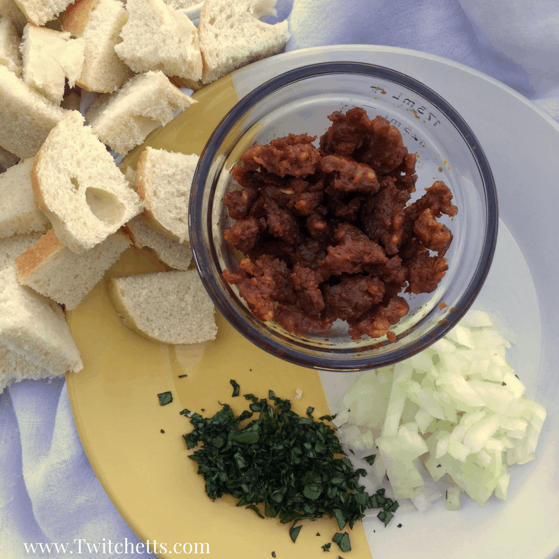 Chorizo stuffing for a fun holiday side dish - Twitchetts
