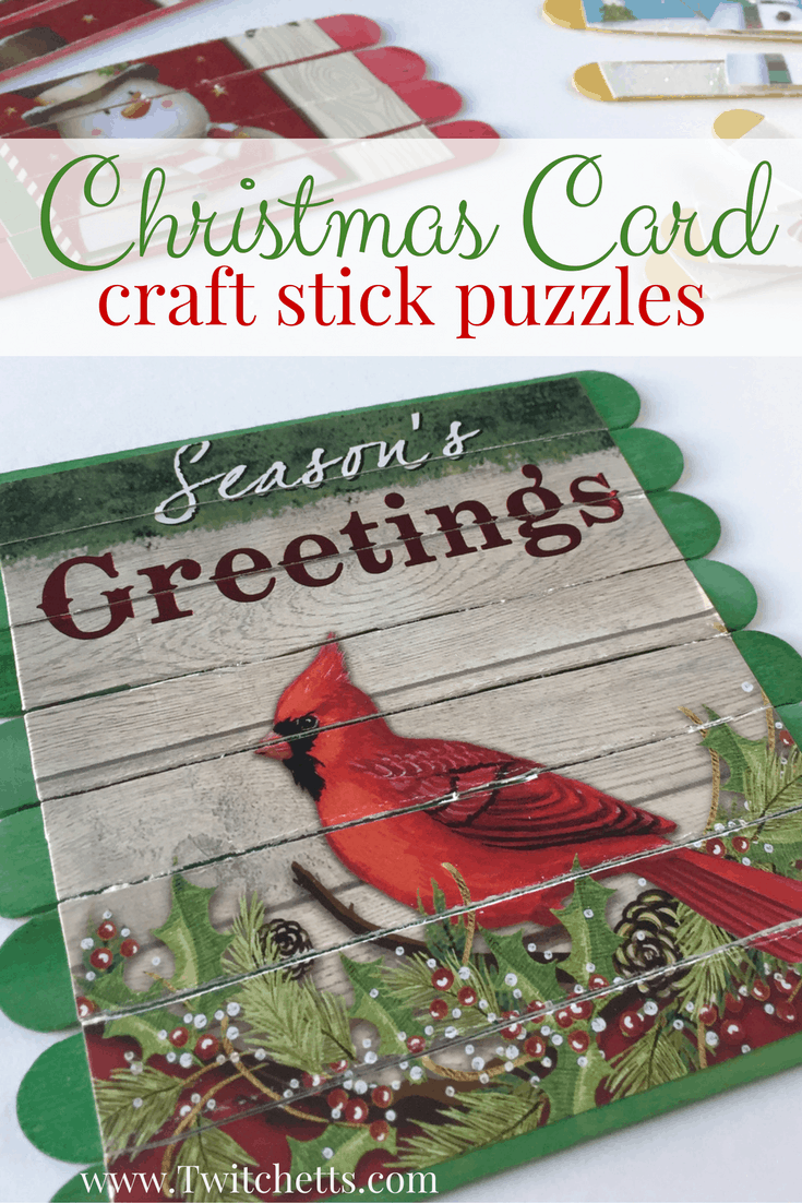 Christmas Card Puzzles a Simple Kids Boredom Buster - Twitchetts