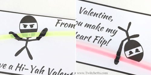 Ninja Valentines - Printable Valentines for Boys and Girls! - Twitchetts