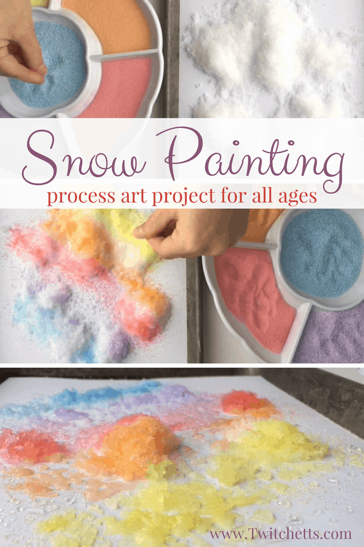 How to make colored salt snow art with your kids - Twitchetts