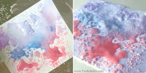 How to make colored salt snow art with your kids - Twitchetts