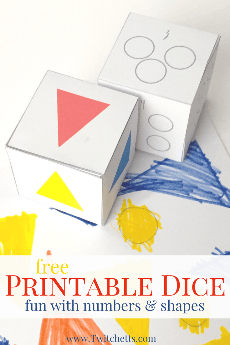 Dice Games for Kids ~ Beginning Shapes, Colors, & Counting Activity Dice