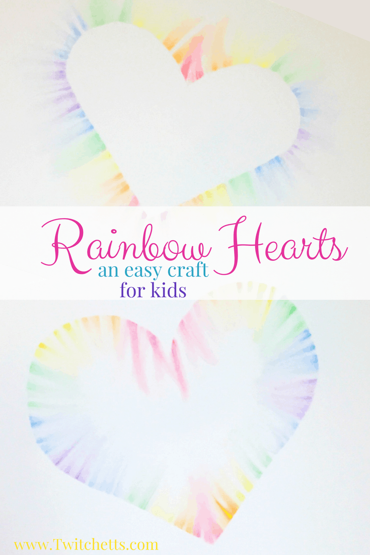 How to make a beautiful soft pastels heart art with your kids - Twitchetts