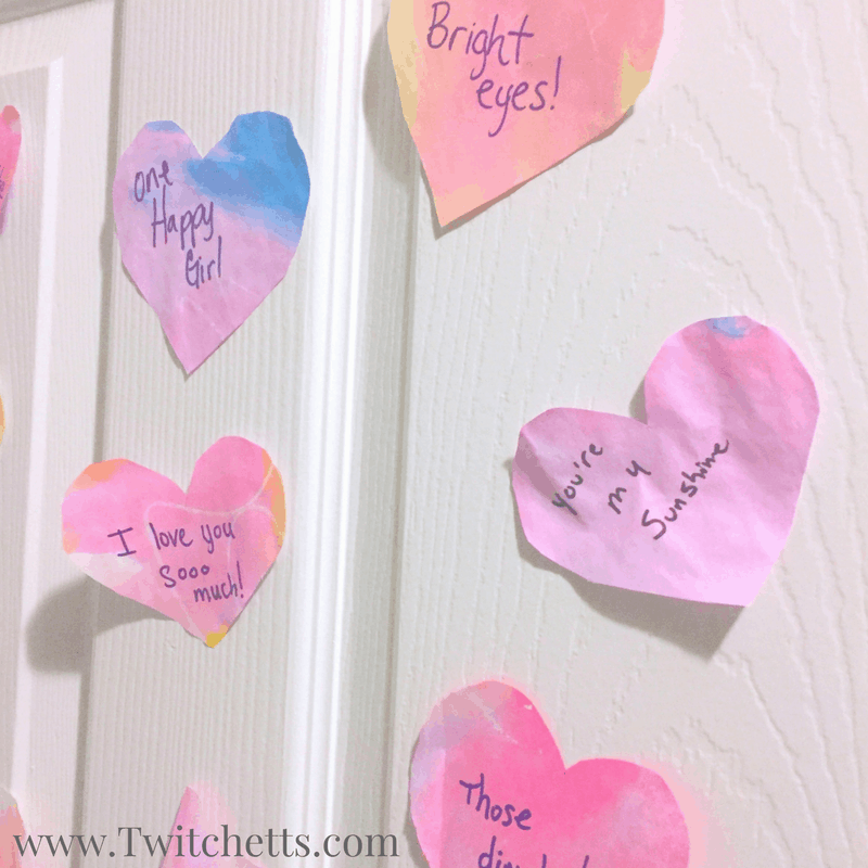 Watercolor Hearts a Valentine's Day Craft for Kids - Twitchetts