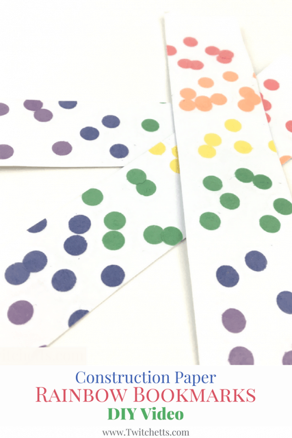 Construction Paper Rainbow Bookmarks Video - Twitchetts