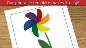 How to make easy rainbow paper flowers for kids - Twitchetts