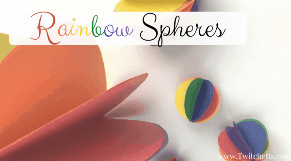 How to make rainbow paper spheres with construction paper - Twitchetts