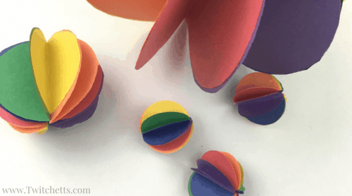 Construction Paper Rainbow Spheres Video - Twitchetts