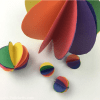 How to make rainbow paper spheres with construction paper - Twitchetts