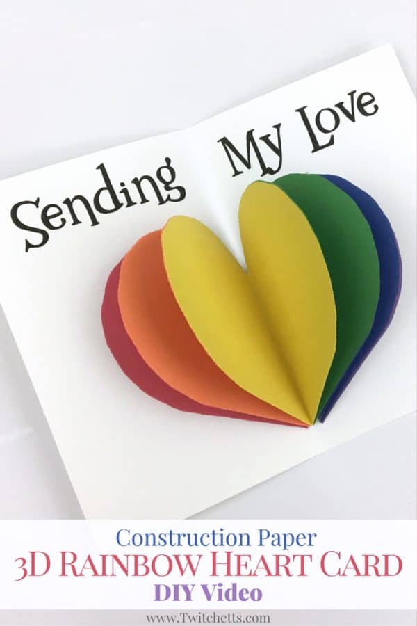 Watch how to make an easy rainbow heart card for your loved one ...