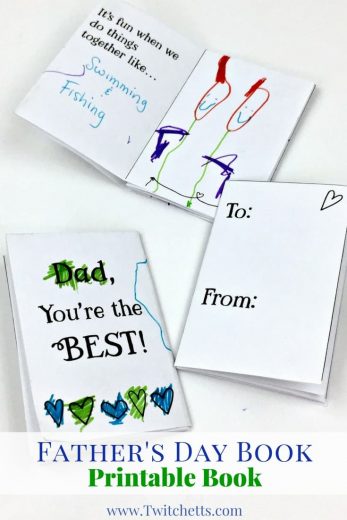 Printable Card for Dads ~ Father's Day Book - Twitchetts
