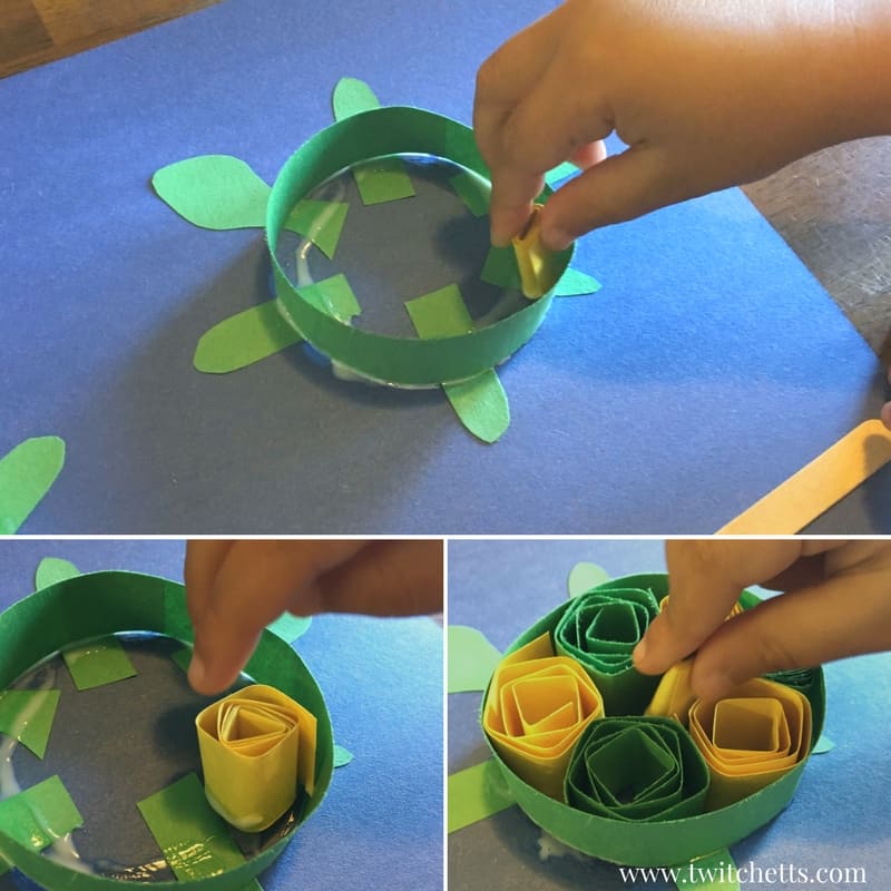 Easy paper quilling turtle that your kids can make from construction ...