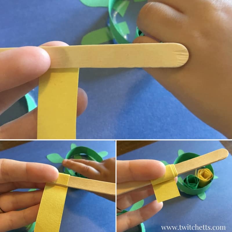 Easy paper quilling turtle that your kids can make from construction ...