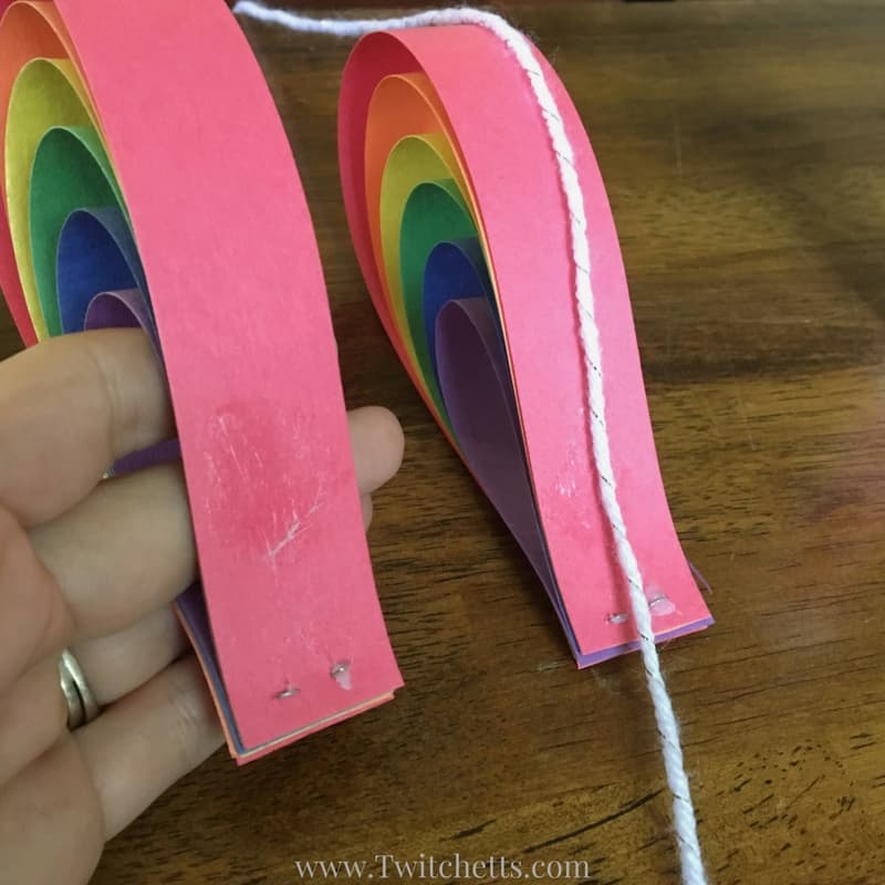 How to make a fun 3D heart mobile out of paper - Twitchetts