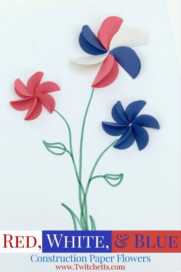 How to make giant construction paper flowers with kids - Twitchetts