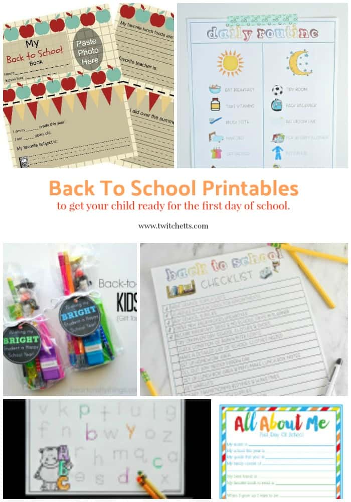 Back To School Printables - Twitchetts