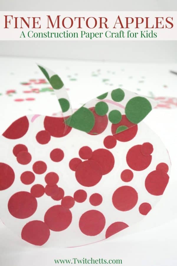Apple Themed Fine Motor Activity - Twitchetts