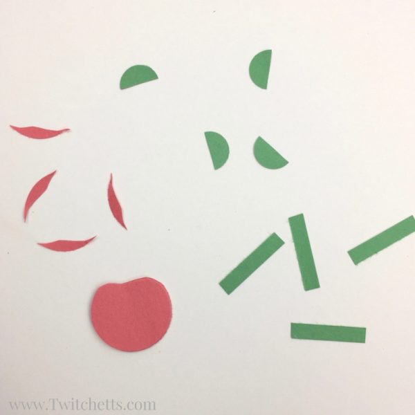How to make a 3D apple tree craft using construction paper - Twitchetts