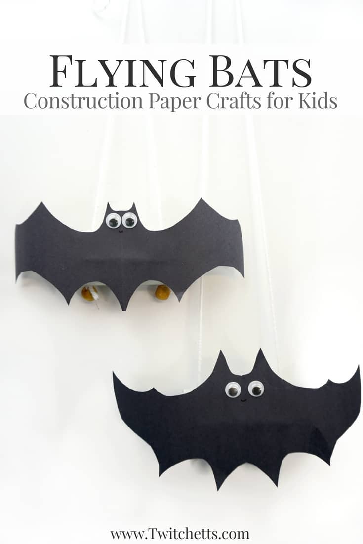 How to make fun construction paper bats that fly! - Twitchetts