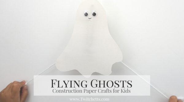 How to make fun flying construction paper ghosts - Twitchetts