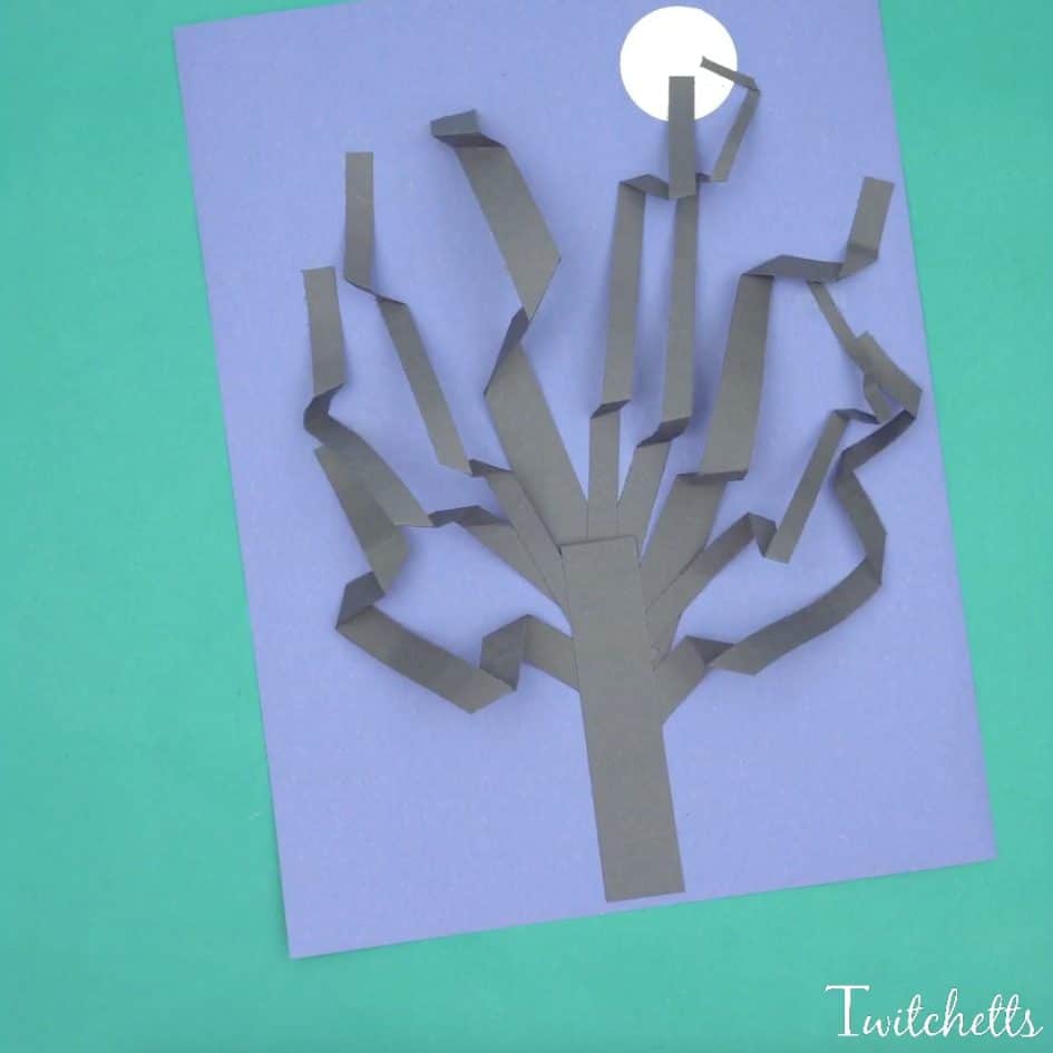How to make an amazing 3D Halloween tree out of construction paper