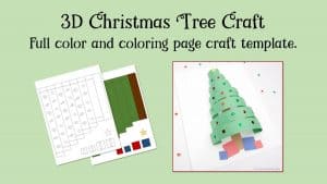 How to make a fun 3D paper Christmas tree craft with construction paper ...