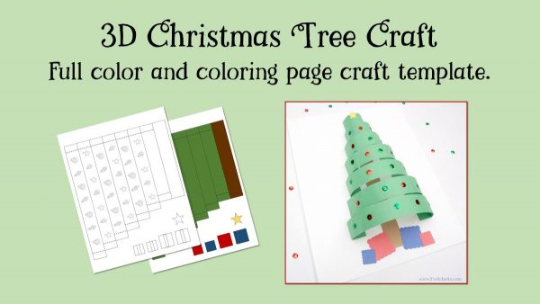 How to make a fun 3D paper Christmas tree craft with construction paper ...