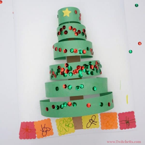 How to make a fun 3D paper Christmas tree craft with construction paper ...