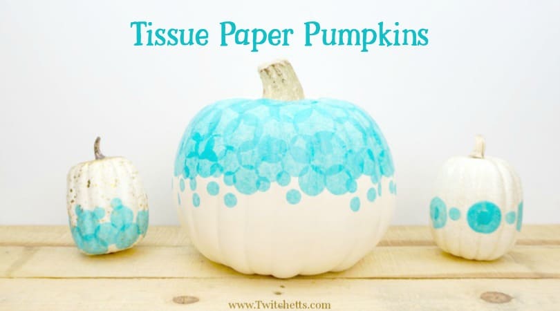 How to easily decorate a pumpkin with tissue paper - Twitchetts