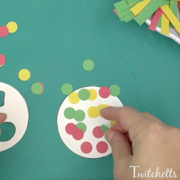 3 easy classroom Christmas ornament crafts made with 1 template