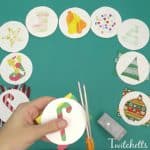 3 easy classroom Christmas ornament crafts made with 1 template