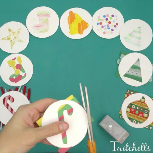 3 easy classroom Christmas ornament crafts made with 1 template
